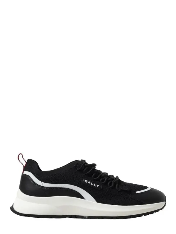 Bally Logo Patch Lace-up Sneakers - Black