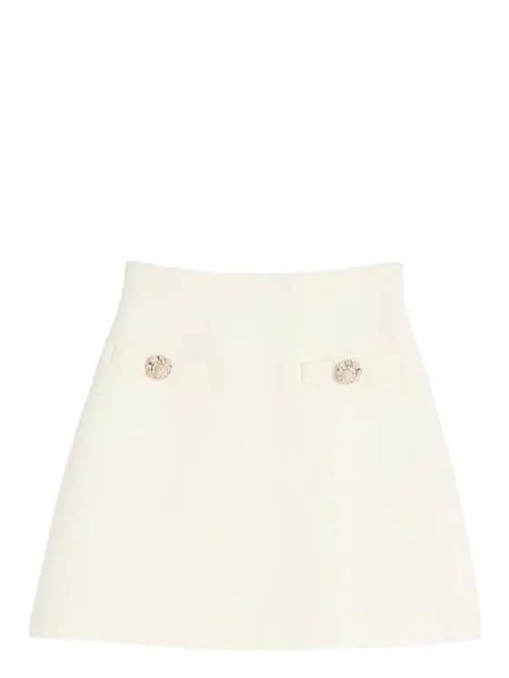 Valentino Garavani Embellished A-line Mini Skirt - Avorio