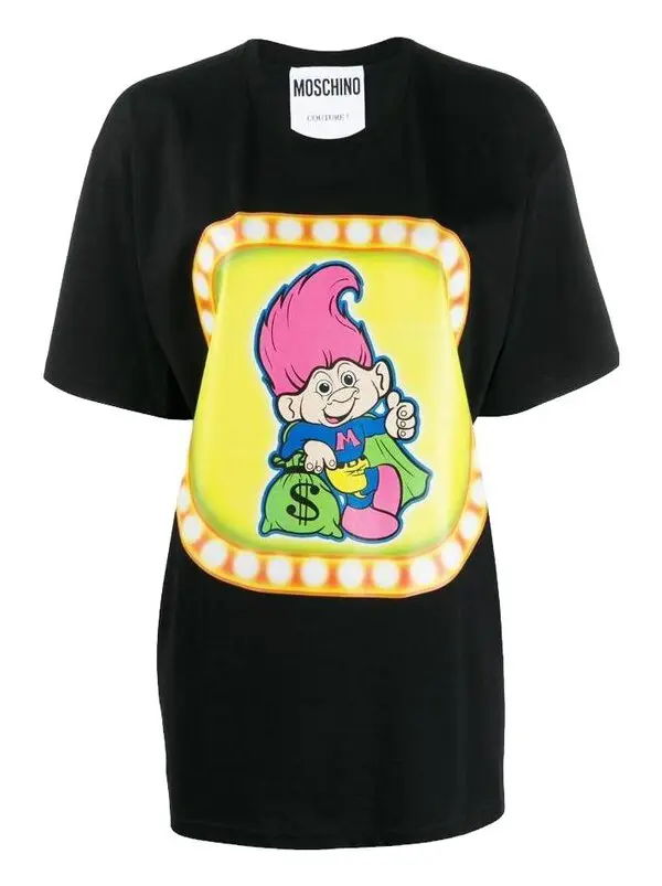 Moschino Oversized Graphic T-shirt - Black