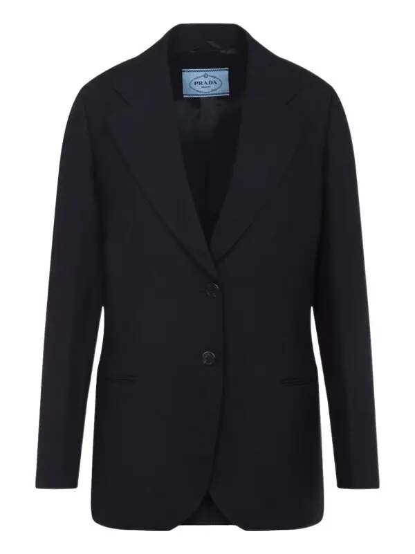Prada Single-breasted Chevron Jacket - Blue