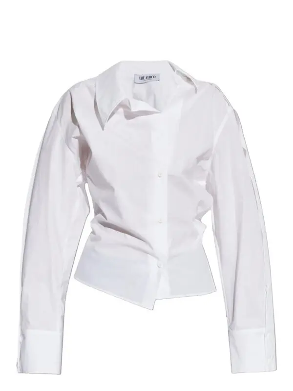 Attico Asymmetrical Button-up Shirt - White