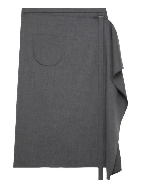 COURREGES Wool Blend Skirt - Black