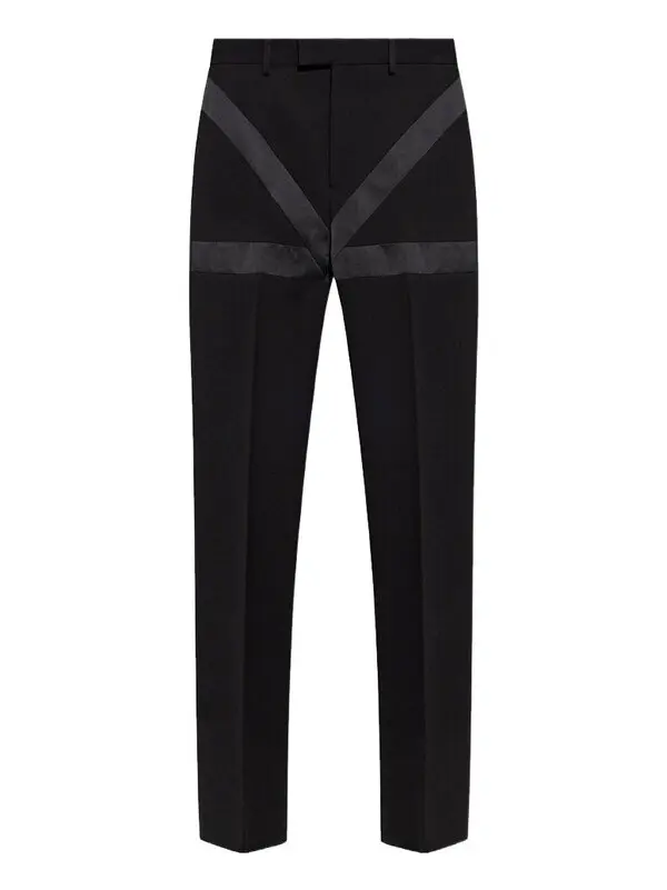 FERRAGAMO Straight Leg Tailored Trousers - Black