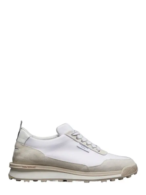Thom Browne Round Toe Lace-up Sneakers - White