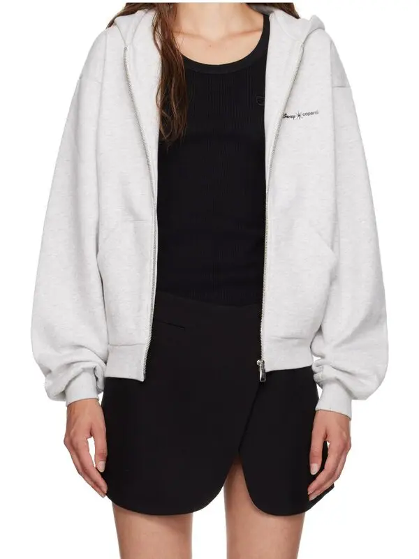 Coperni Disney X Crown Zip-up Hoodie - Grey