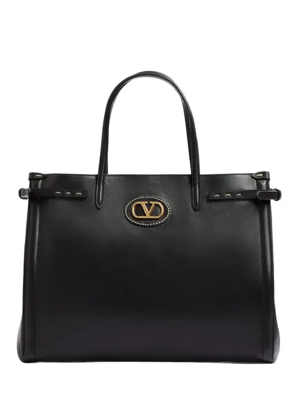 Valentino Garavani Vlogo Signature Medium Top Handle Bag - Black