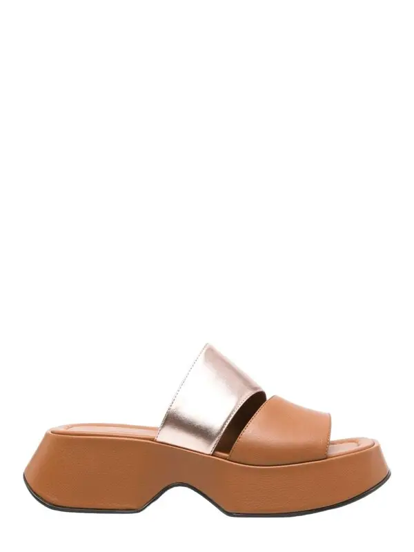 VIC MATIE Logic Platform Heeled Sandals - Brown