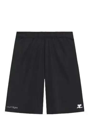 COURREGES Courrèges Logo Jersey Shorts - Black