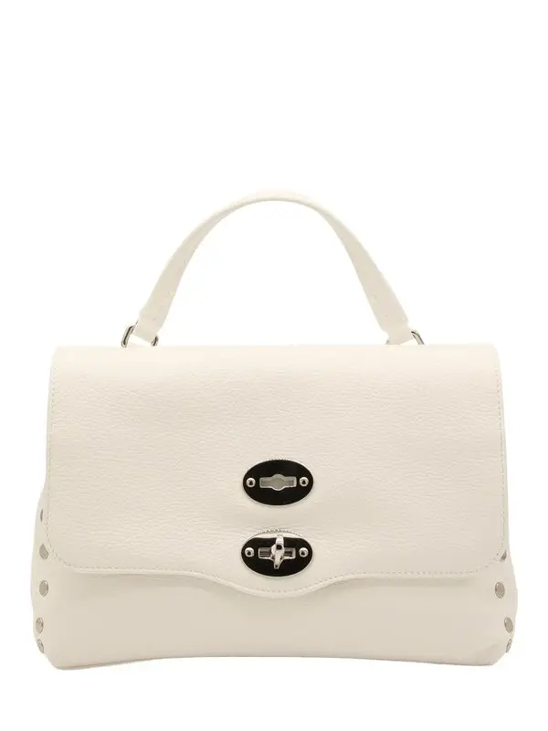 ZANELLATO Mini Top Handle Shoulder Bag With Studded Details - Nude