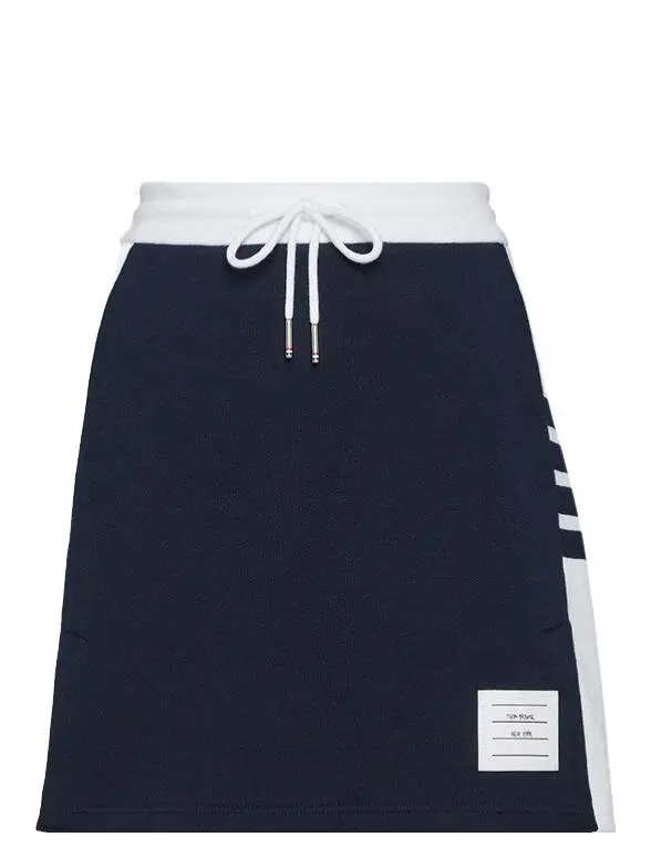 Thom Browne Four Stripe Knit Mini Skirt - Navy Blue
