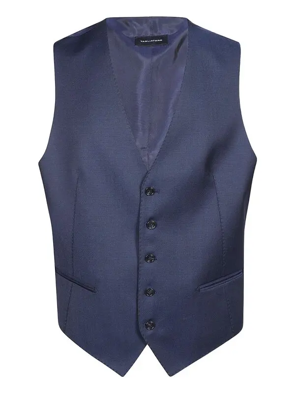 Tagliatore Brian Waistcoat - Blue