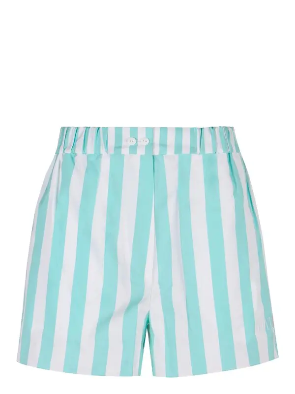 PATOU Striped Elasticated Waist Shorts - Blue