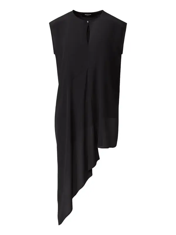 Fabiana Filippi Sleeveless Asymmetrical Top - Night Blue