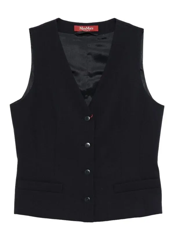 Max Mara V-neck Waistcoat - Black