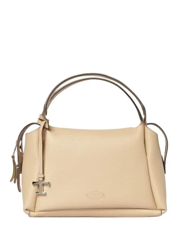 TOD'S Calf Leather Tote Bag - Nude