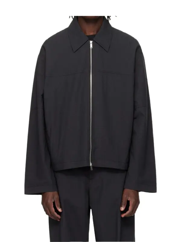 Studio Nicholson Zip-front Harrington Jacket - Black