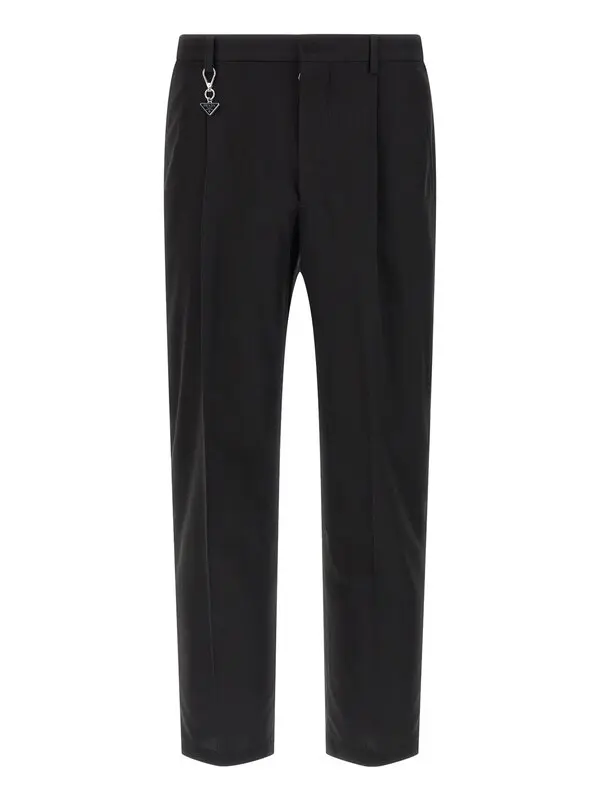 Prada Pleat-detailed Tailored Trousers - Black