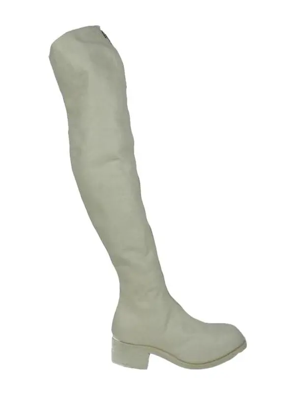 Guidi Knee High Zip Up Boots - Gray