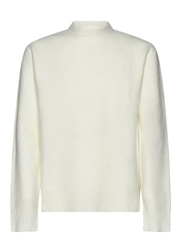 JIL SANDER Crewneck Knitted Jumper - White