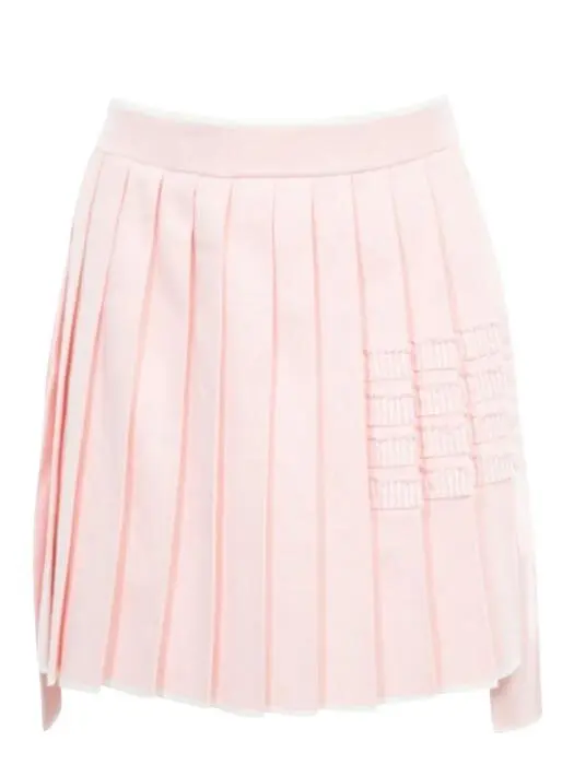 Thom Browne Asymmetric Hem Mini Pleated Skirt - Pink
