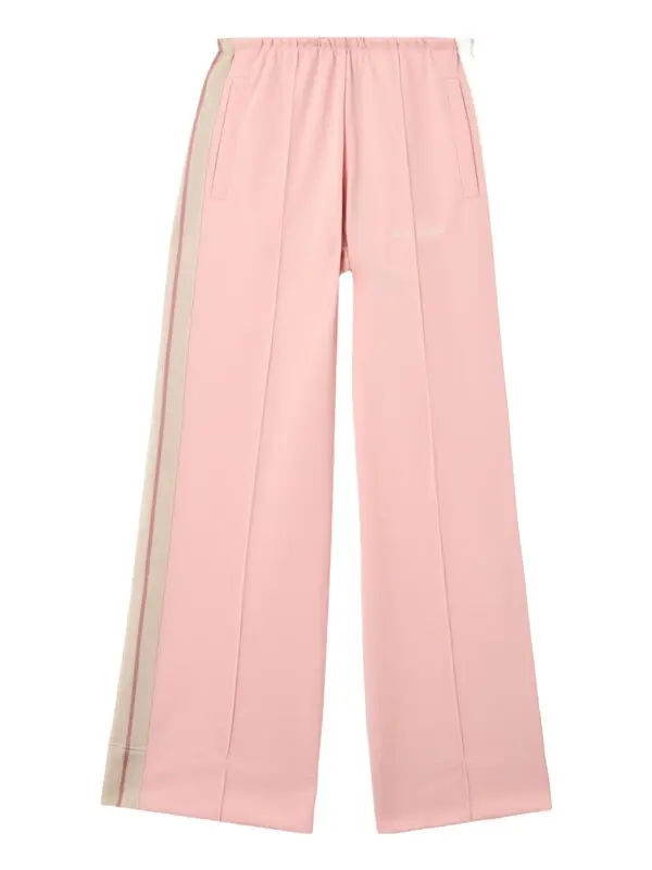 Palm Angels Straight Leg Trousers With Side Stripe Detail - Pink-off-white