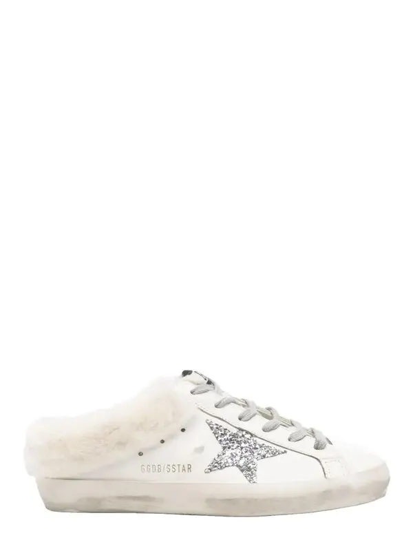 GOLDEN GOOSE Super Star Sabots - White
