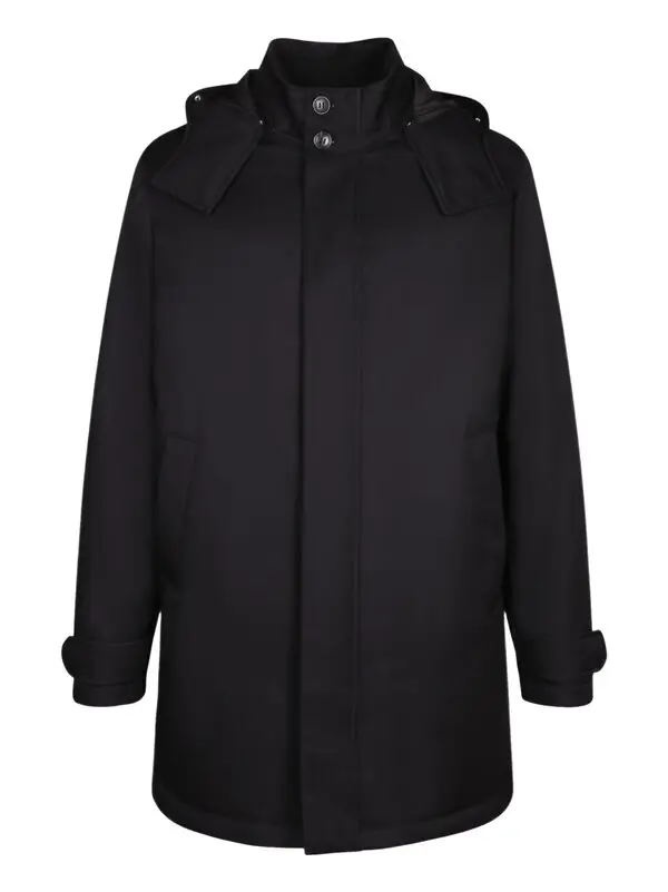 Zegna Long Sleeve Hooded Jacket - Black