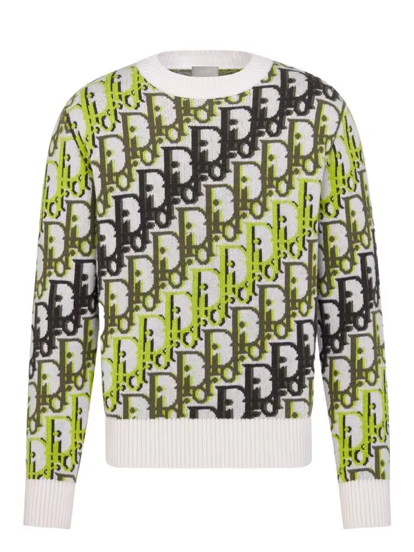 Dior Oblique Print Wool Sweater - Multi-color