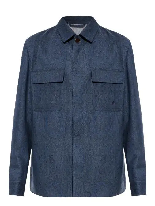 Etro Flap Pocket Shirt Jacket - Blue