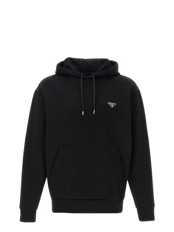 Prada Technical Cotton Hoodie - Black