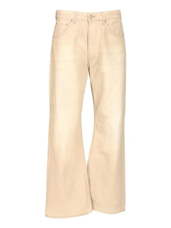 Acne Studios Logo Patch Flare Jeans - Nude