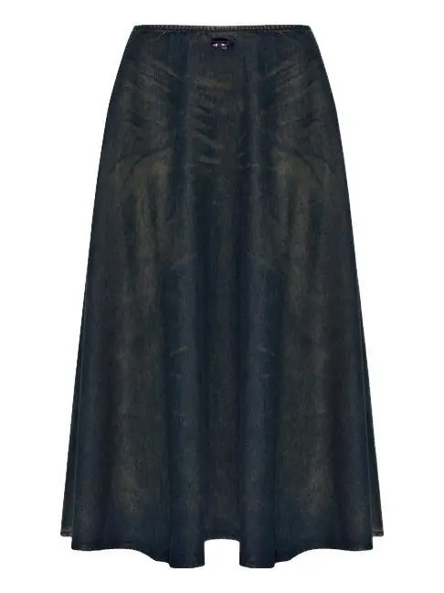 DIESEL® De-annie-s Distressed Denim Skirt - Navy Blue