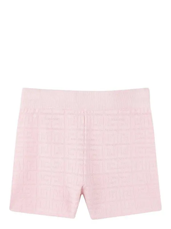 Givenchy Elastic Waist Monogram Shorts - Pink