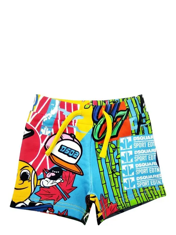 Dsquared2 Printed Lace-up Shorts - Multicolor