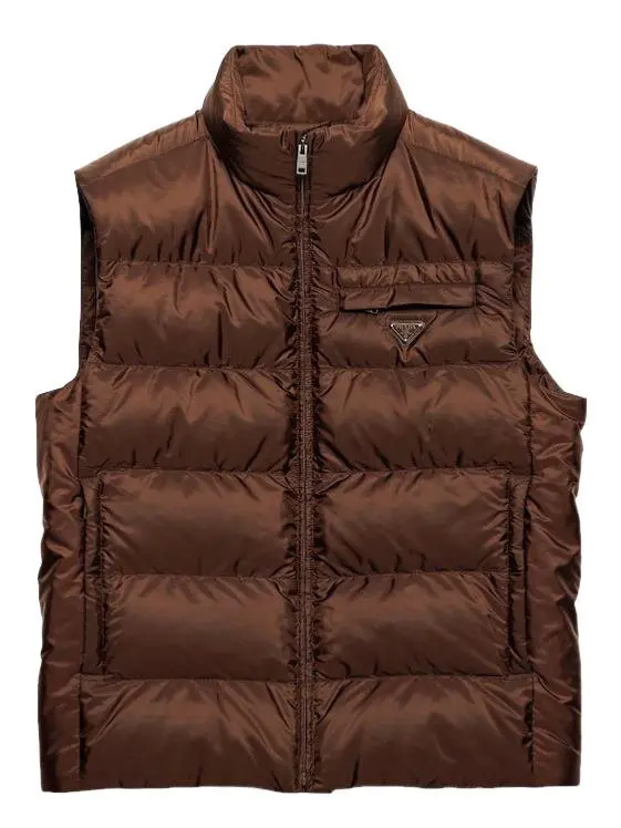 Prada Re-nylon Vest - Cocoa Brown