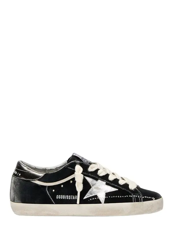 GOLDEN GOOSE Super Star Low-top Sneakers - Dark Grey/silver