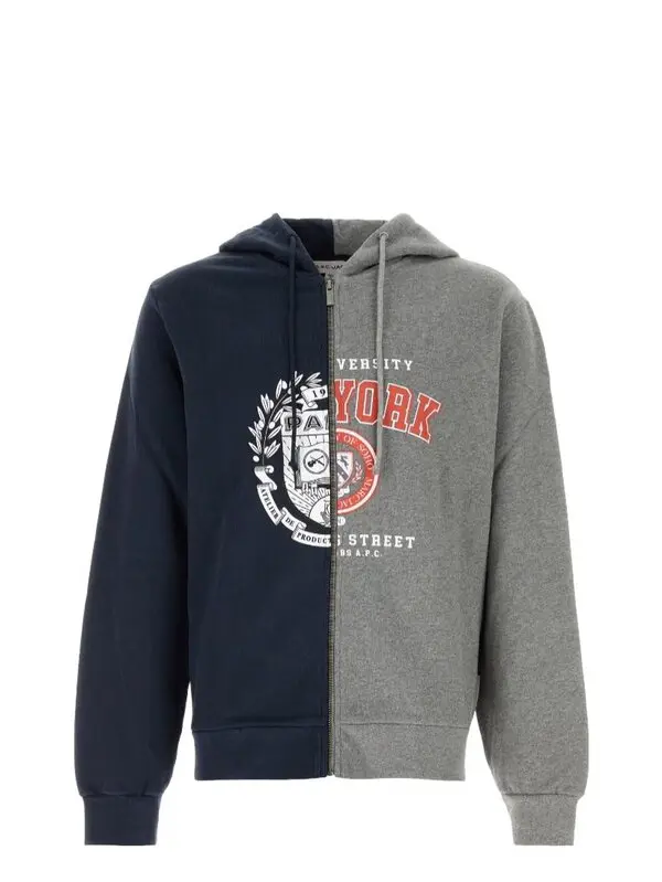 A.p.c. X Marc Jacobs Color Block Graphic Hoodie - Black