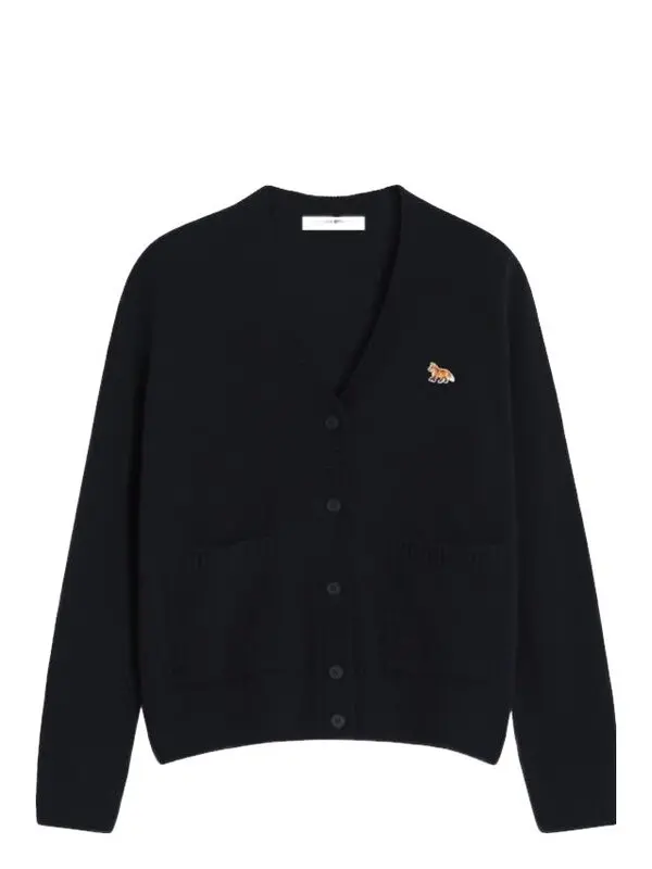 Maison Kitsuné Baby Fox Boxy Cardigan - Black