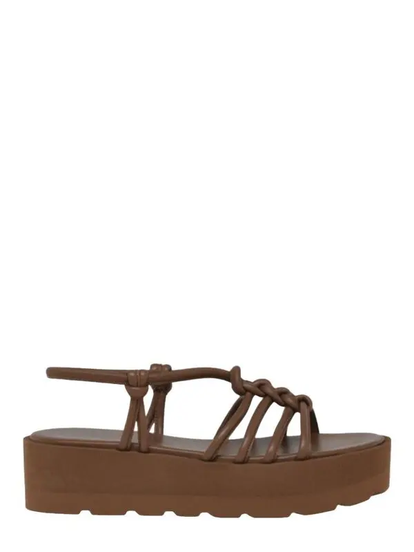 GIANVITO ROSSI Platform Sandals With Strappy Design - Brown
