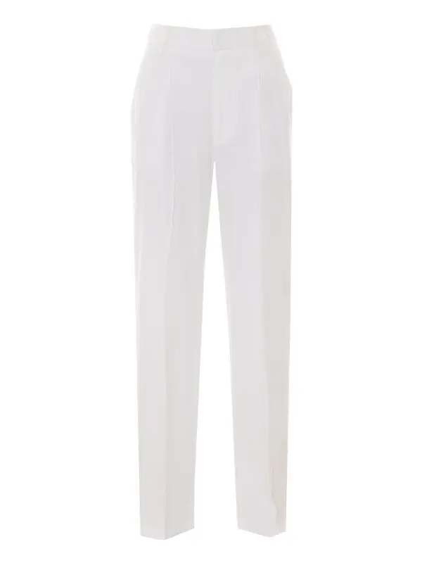 DONDUP Tailored Wide-leg Trousers - White