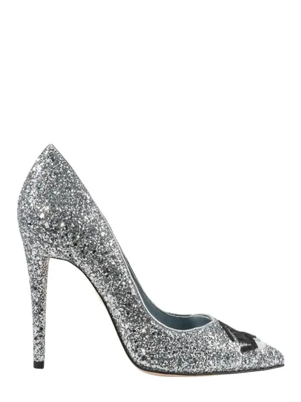 CHIARA FERRAGNI Sequined High Heels - Gray