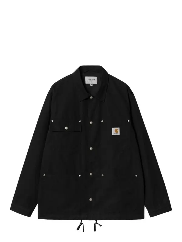 Carhartt Work In Progress Logo-patch Button-up Shirt Jacket - Black