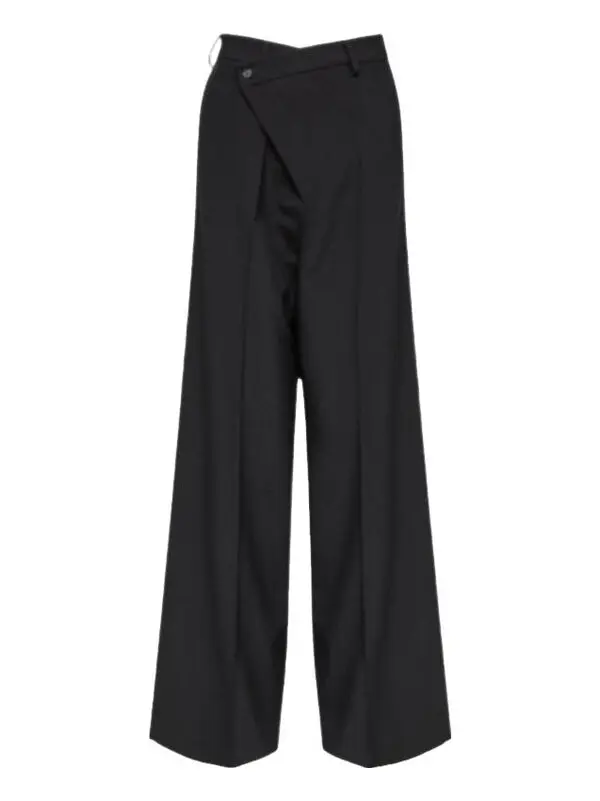 MAISON MARGIELA Off-centre Wide-leg Trousers - Black