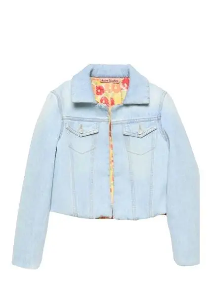 Acne Studios Denim Jacket With Studded Buttons - Blue