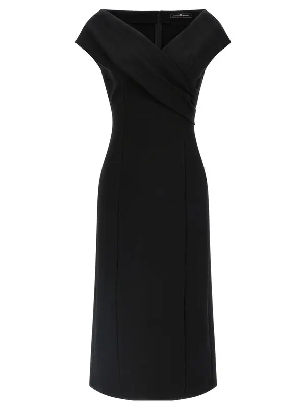Ermanno Scervino V-neck Midi Dress - Black