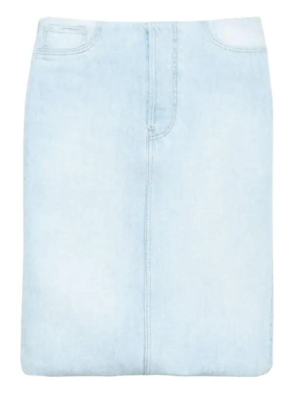 Acne Studios Denim Midi Skirt With Bow Detail - Blue