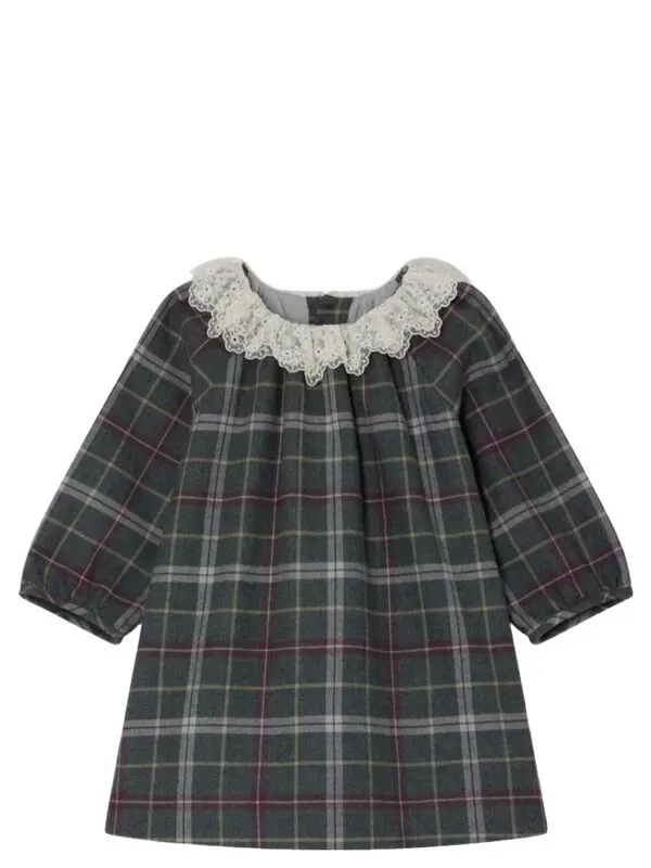 Bonpoint Flavili" Plaid Dress - Black