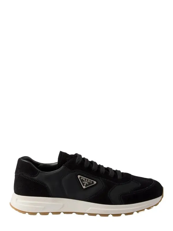 Prada Low Top Lace-up Sneakers - Black