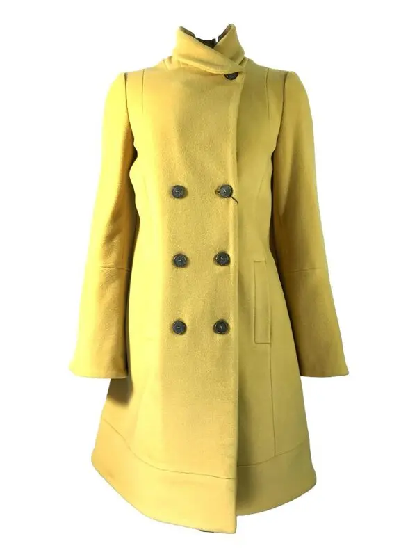 Emporio Armani Double Breasted Coat - Yellow