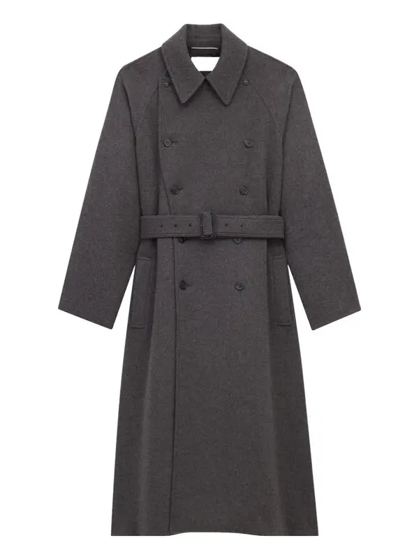 Saint Laurent Long Cashmere Coat - Black
